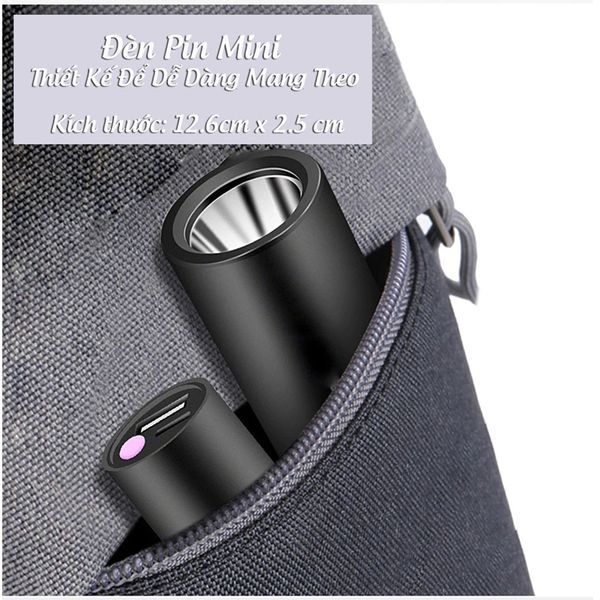 Đèn Pin Led Mini Siêu Sáng Có USB Hỗ Trợ Sạc Dự Phòng Cho Điện Thoại ...