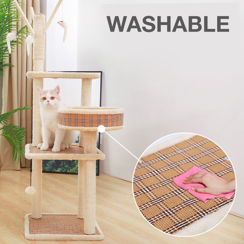 Catree Caro Nâu 3 Tầng 1 Ổ Nằm – PetBuddy