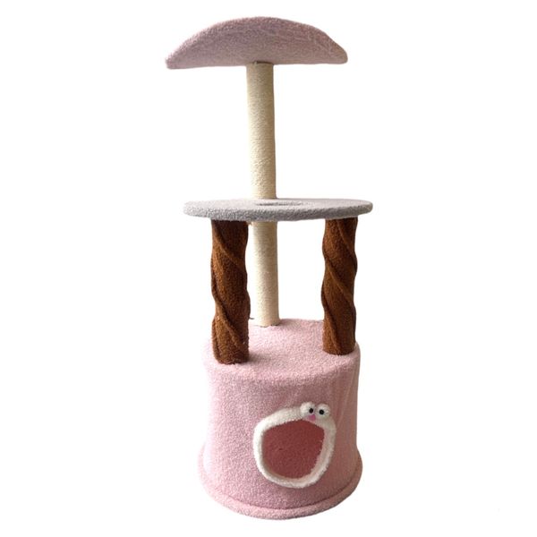 Catree 2 tầng hình cười hồng – PetBuddy