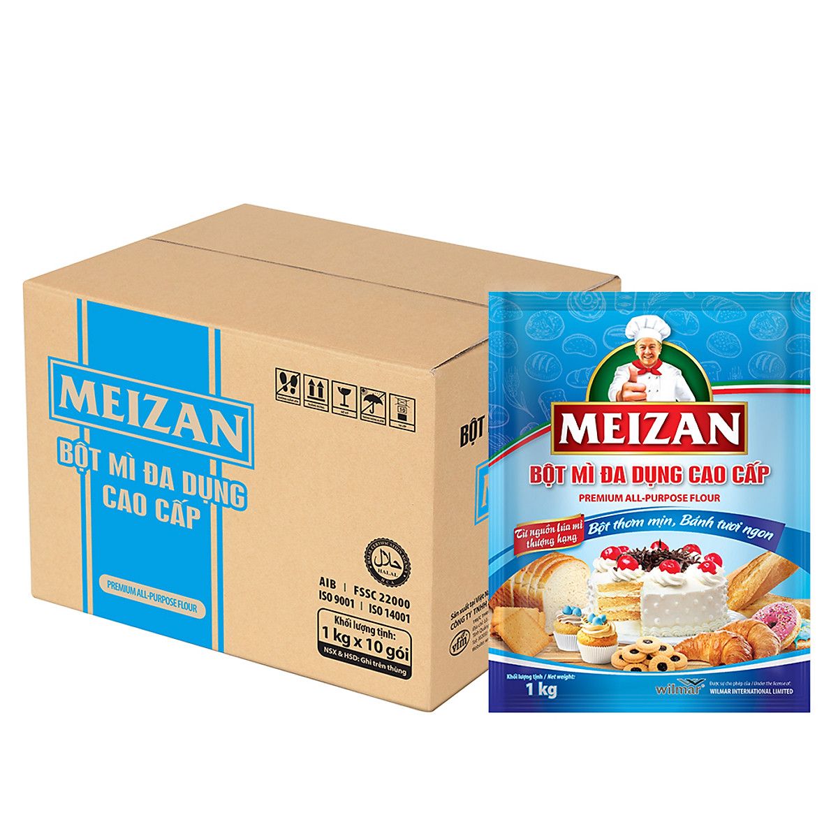 BỘT MÌ ĐA DỤNG MEIZAN (GÓI 1KG VÀ GÓI 500GR) – BakeNabi