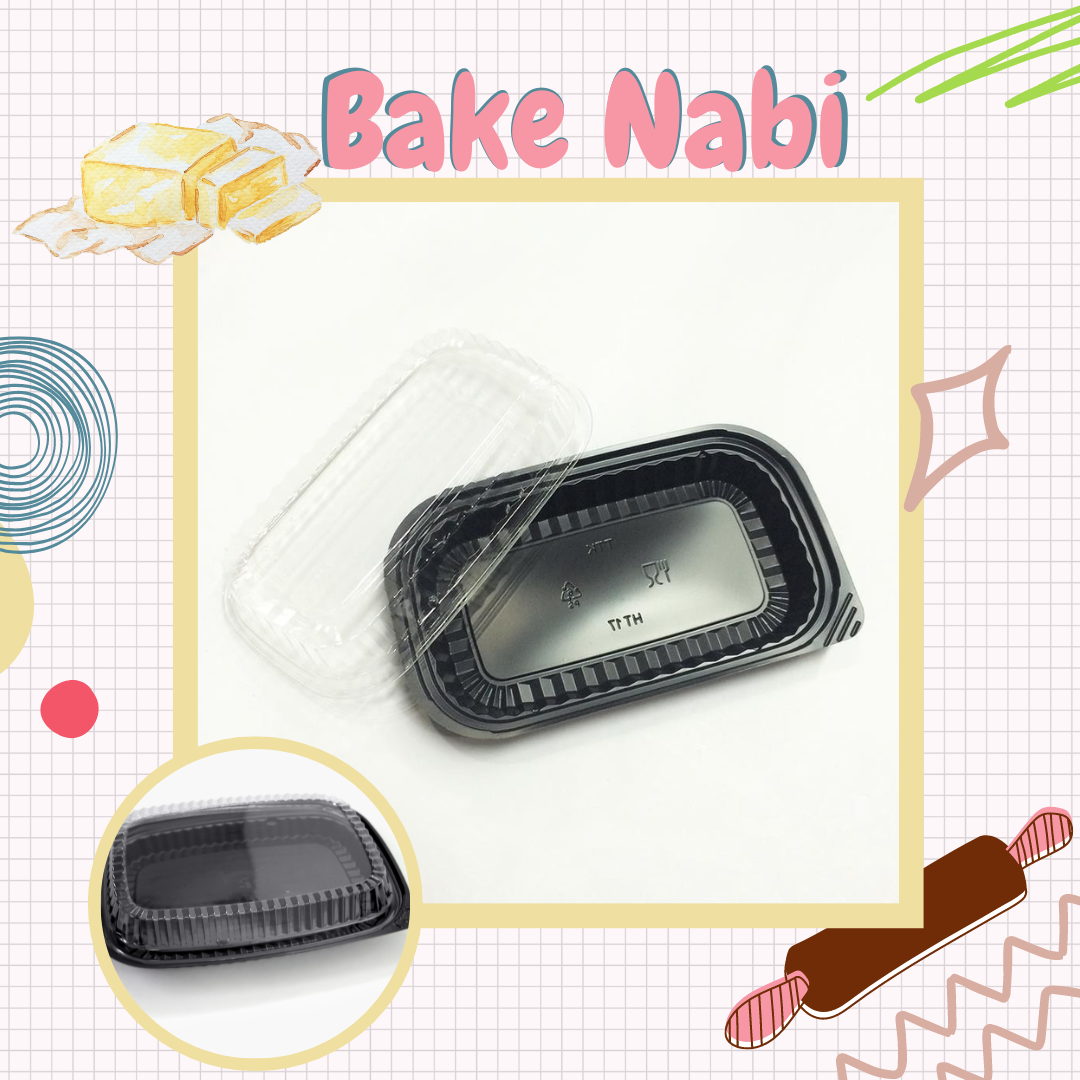 10 HỘP NHỰA HT17 - HỘP ĐẾ ĐEN ĐỰNG BÁNH, THỰC PHẨM, SUSHI – BakeNabi