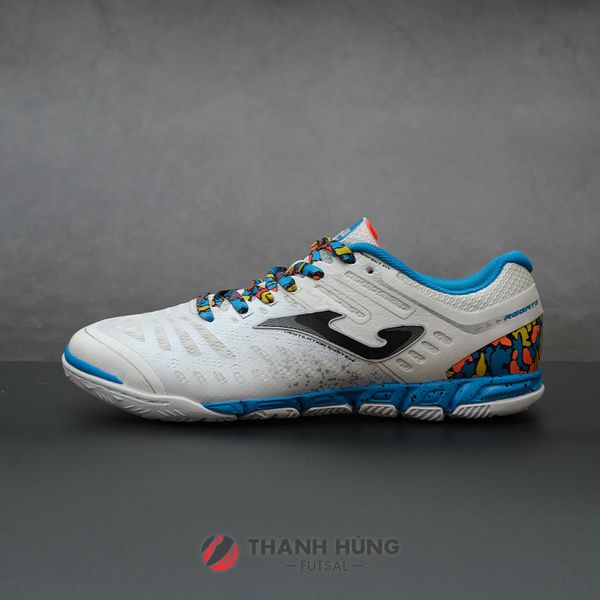 GIÀY ĐÁ BÓNG SÂN FUTSAL JOMA SUPER REGATE 2254 - TRẮNG/XANH DƯƠNG ...