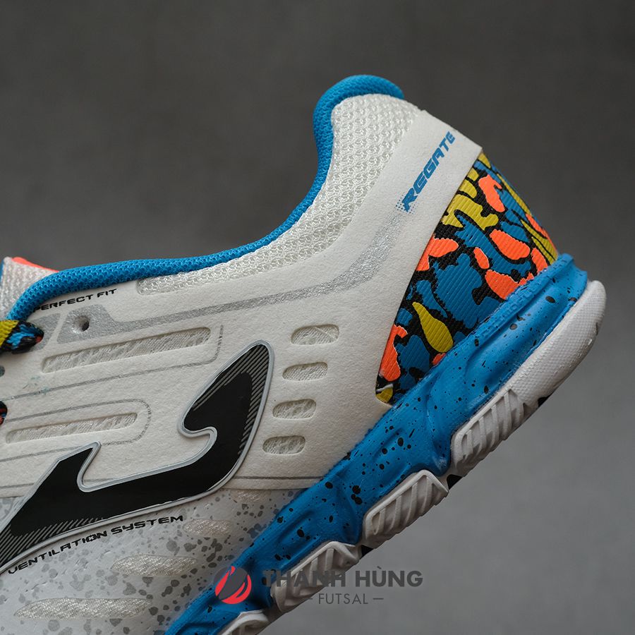 GIÀY ĐÁ BÓNG SÂN FUTSAL JOMA SUPER REGATE 2254 - TRẮNG/XANH DƯƠNG ...