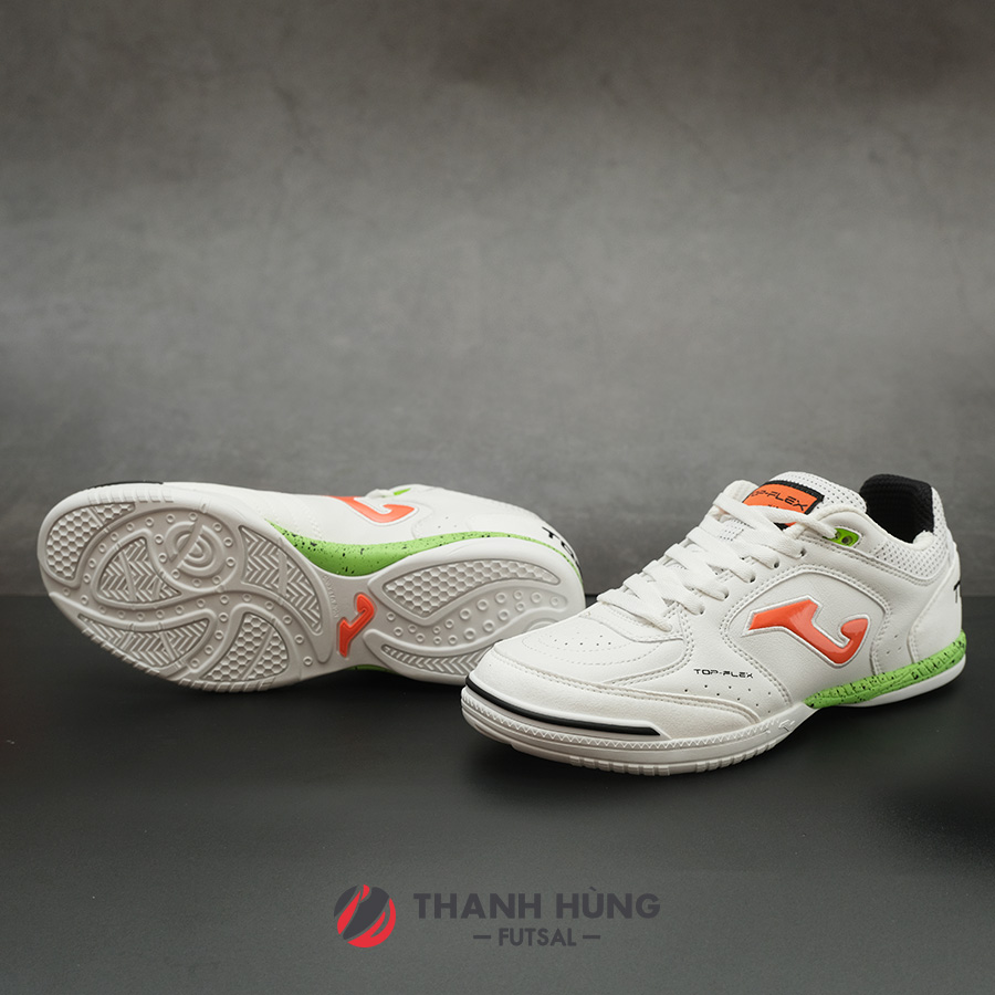 GIÀY ĐÁ BÓNG SÂN FUTSAL JOMA TOP FLEX 2302 - TRẮNG/XANH/CAM – Thanh ...