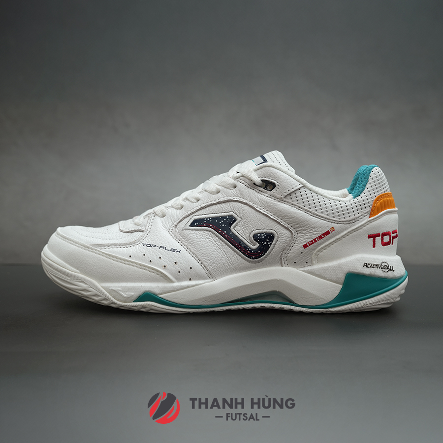 GIÀY ĐÁ BÓNG FUTSAL JOMA TOP FLEX PLUS IN 2502 - TRẮNG/XANH LÁ – Thanh Hùng Futsal