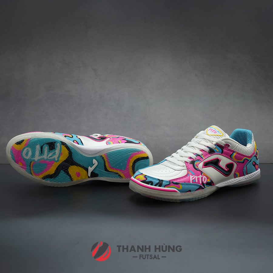 GIÀY ĐÁ BÓNG SÂN FUTSAL JOMA TOP FLEX PITO IN 2462 - TRẮNG/HỒNG – Thanh ...