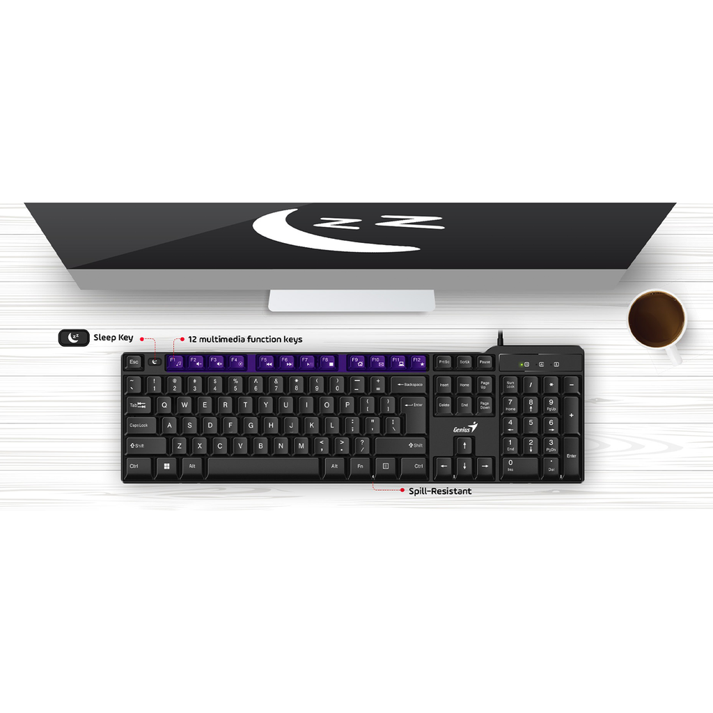 Genius KB-100X Keyboard with Palm Rest MeKo Distributor - Nhà phân phối ...