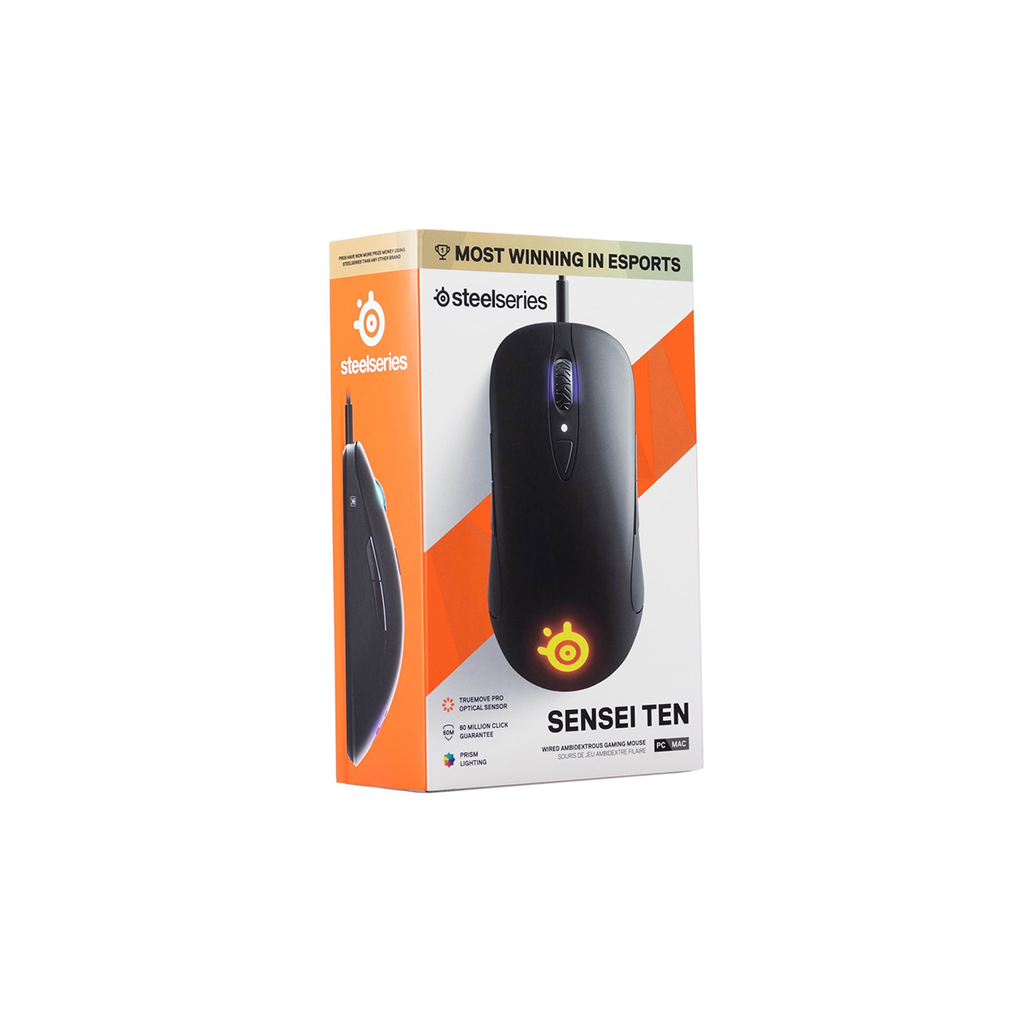SteelSeries SENSEI TEN Wired Ambidextrous Gaming Mouse with TrueMove P ...