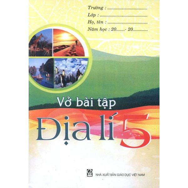 Vở Bài Tập Địa Lí Lớp 5 – Sách Khánh Hòa