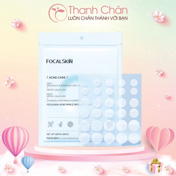 Miếng dán mụn Focalskin Acne Pimple Patch Day Night (60 miếng) Thanh ...