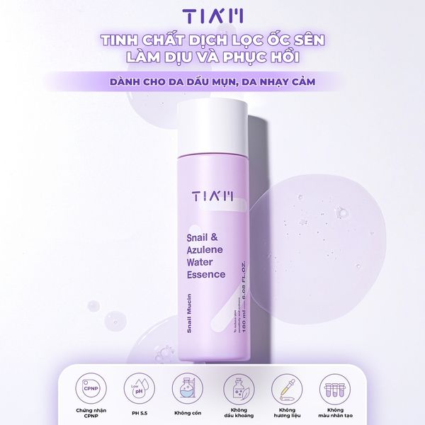 Tinh chất Tiam Snail & Azulene Water Essence 180ml Thanh Chân Cosmetics ...