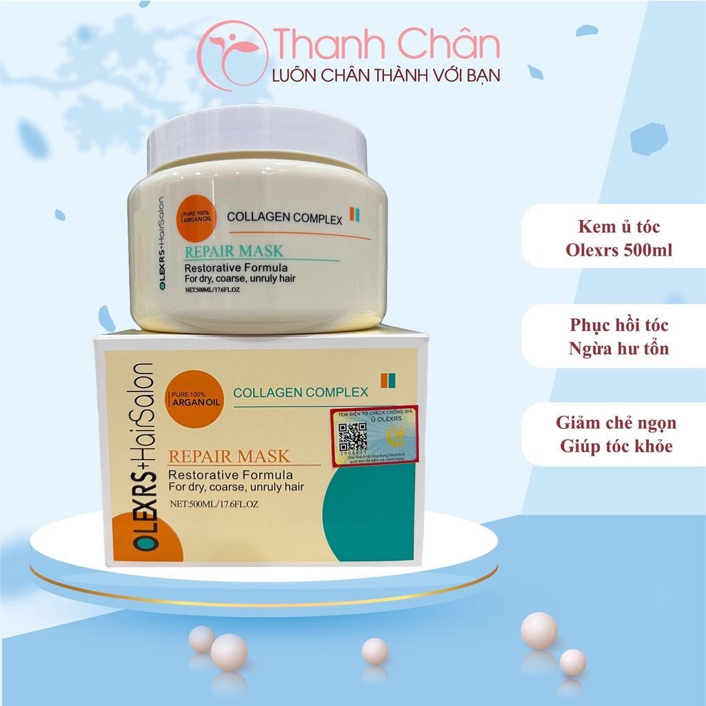 Dầu gội, xả, ủ tóc Olexrs Hair Salon 500ml phục hồi tóc Thanh Chân ...