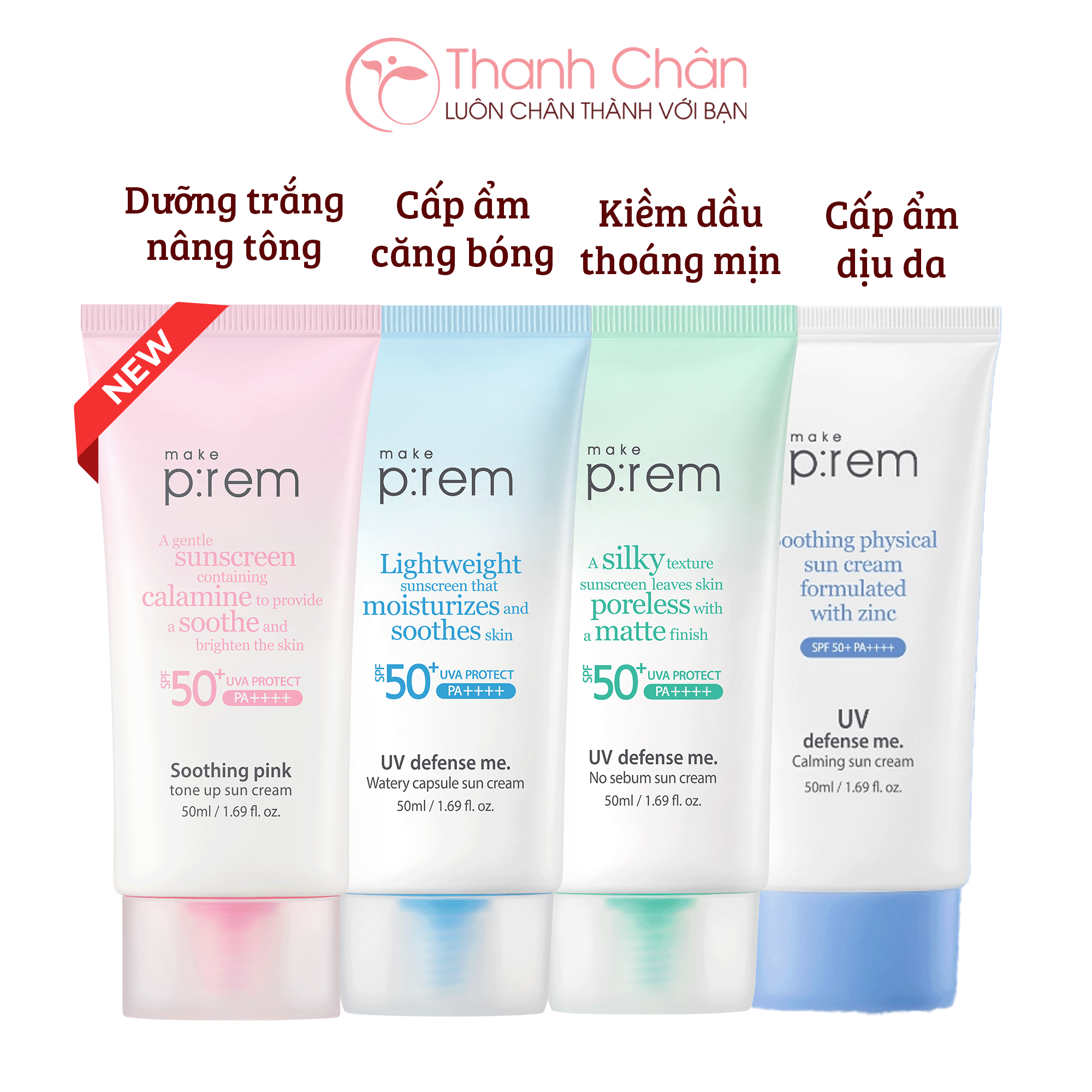 Kem Chống Nắng Make P:rem UV defense me Make Prem 50ml/150ML Thanh Chân Cosmetics cửa hàng mỹ ...