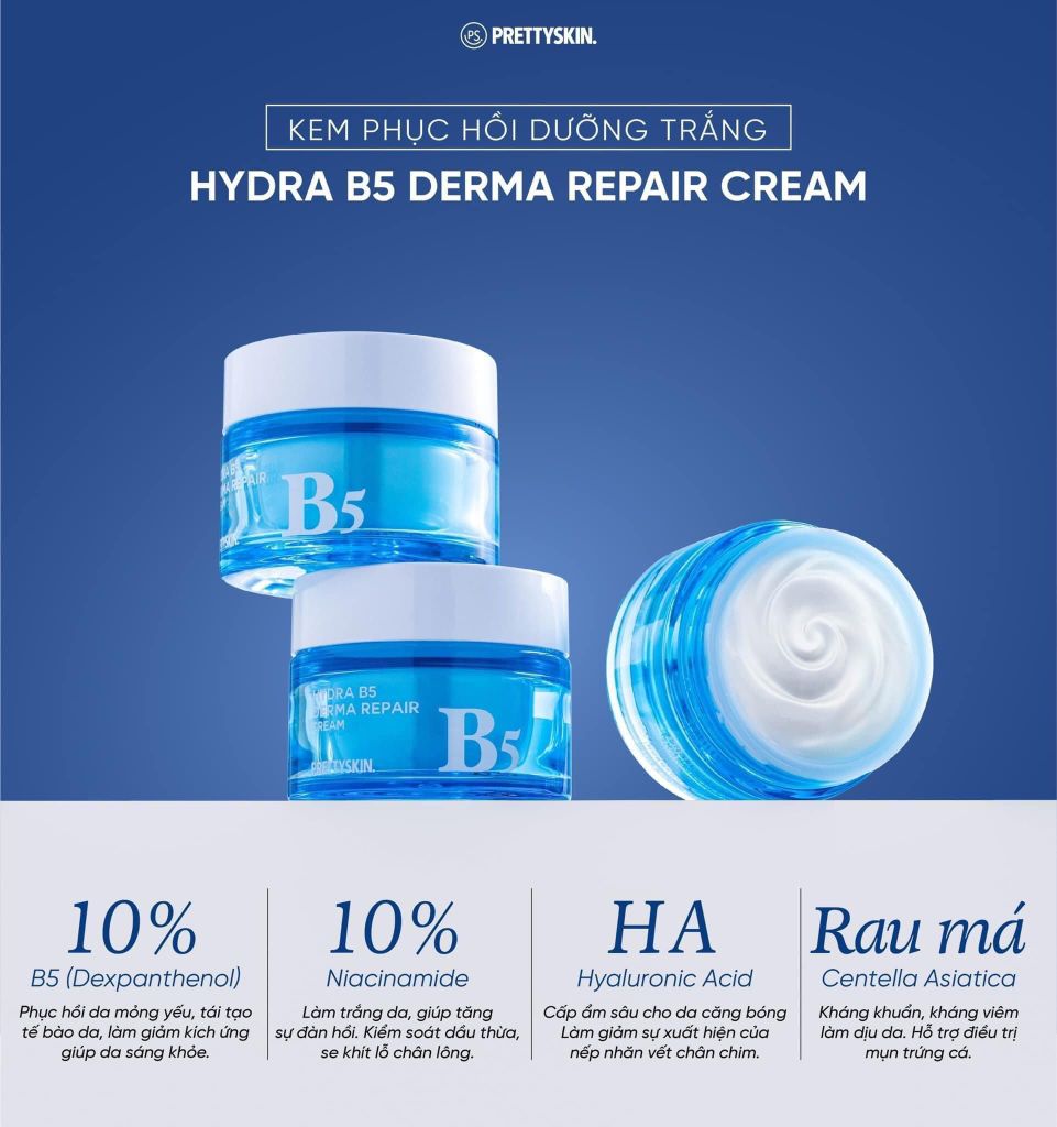 Kem dưỡng Pretty Skin Hydra B5 Derma Repair Cream 52ml Thanh Chân ...