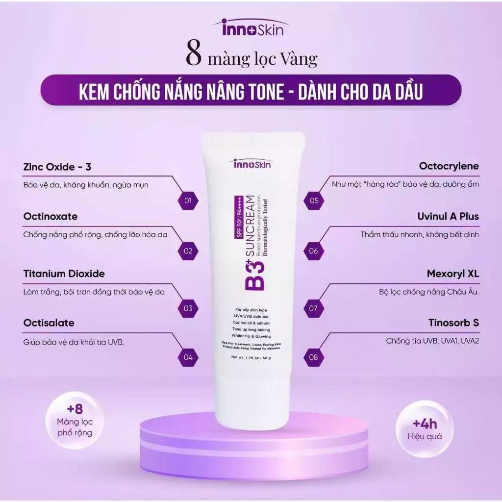 Kem Chống Nắng Innoskin B3 Suncream 50g Thanh Chân Cosmetics cửa hàng ...