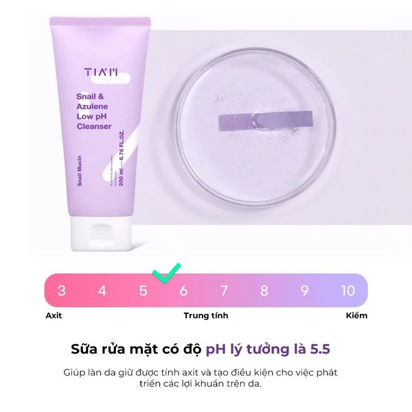 Sữa rửa mặt Tiam Snail & Azulene Low PH Cleanser 200ml Thanh Chân ...