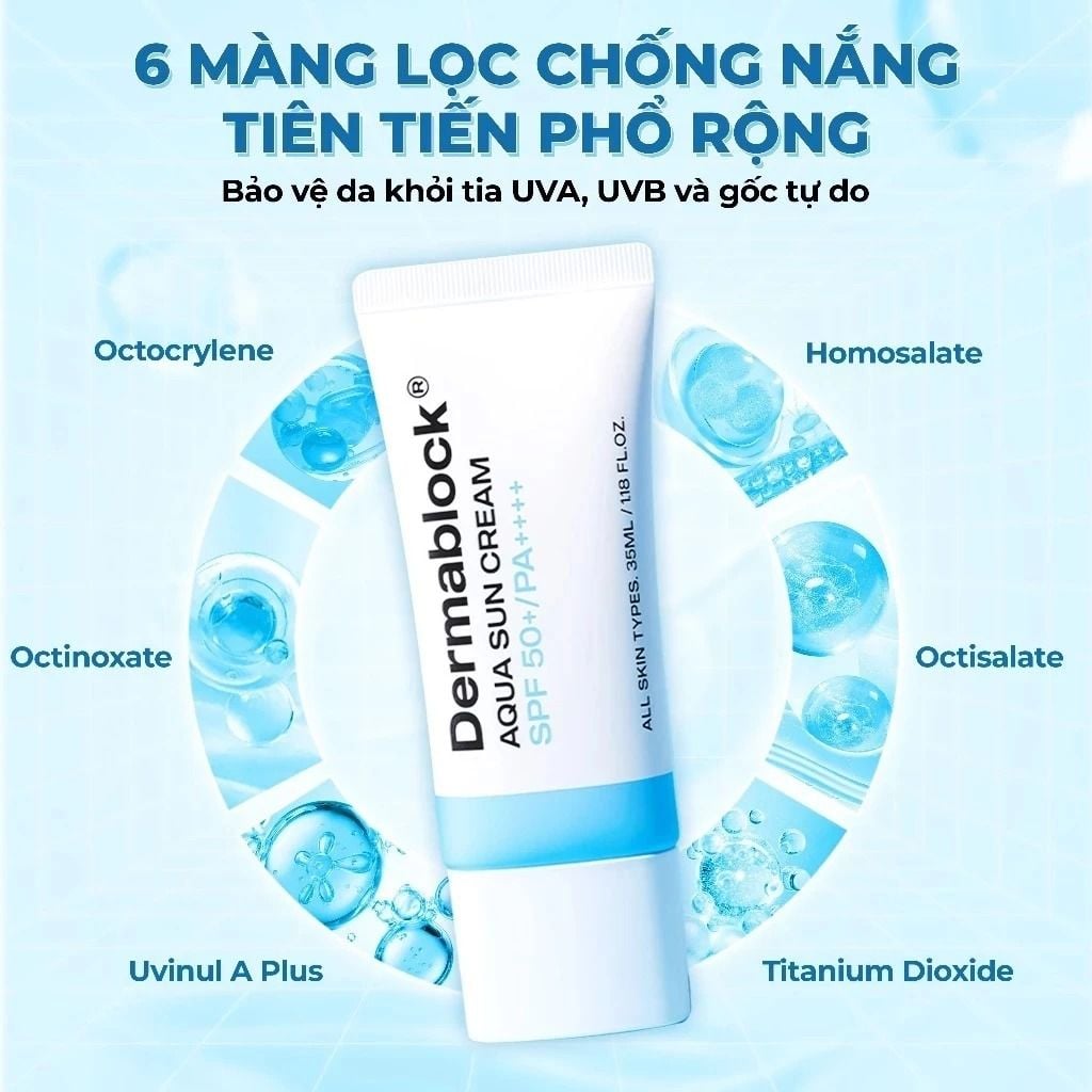 Kem chống nắng Dermablock Sun Cream SPF50+ PA++++ 35ml Thanh Chân ...