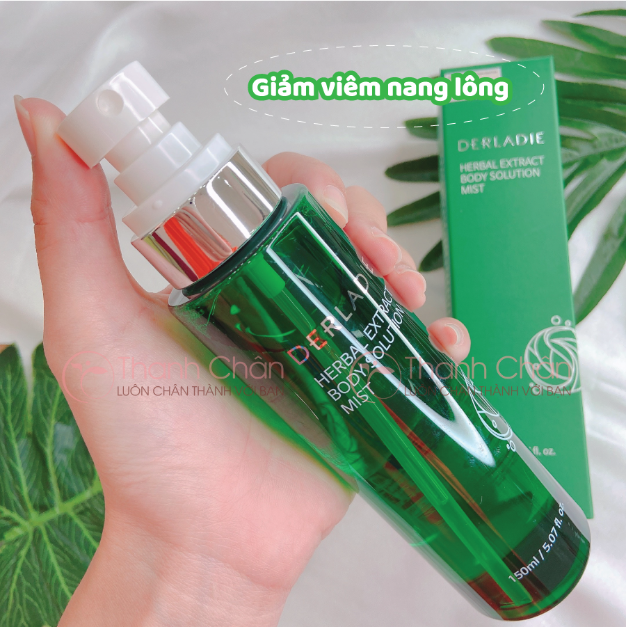Xịt mụn lưng Derladie Herbal Extract Body Solution Mist 150ml Thanh Chân Cosmetics cửa hàng mỹ ...