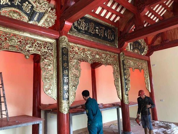 Cửa võng bằng đồng vàng mộc dài 3m7 - Cửa võng đồng đầy đủ kích thước ...