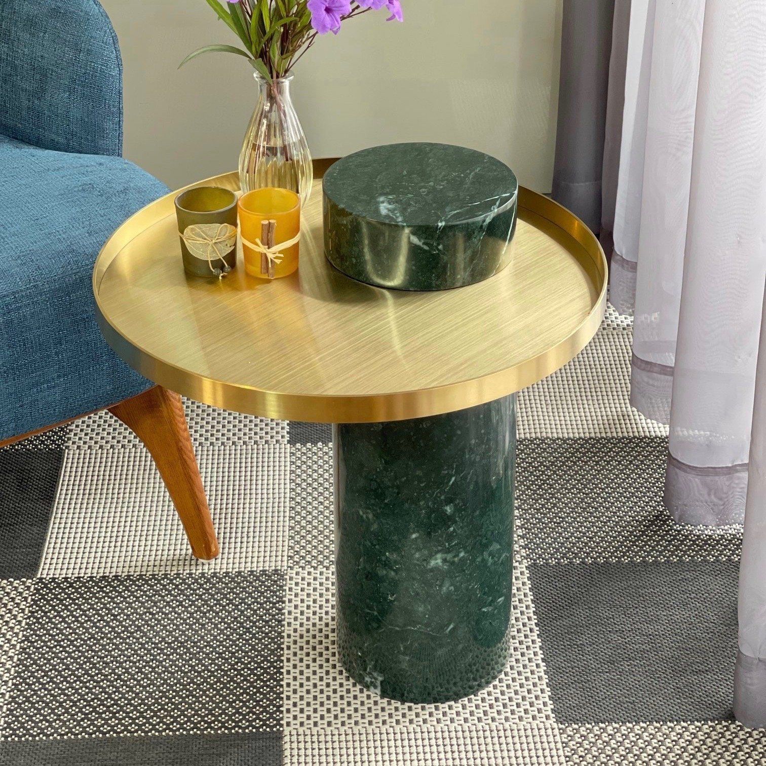 Bàn tab BTK06, đá xanh Ấn Độ, mặt inox 304 mạ vàng – Công ty CP SX và ...