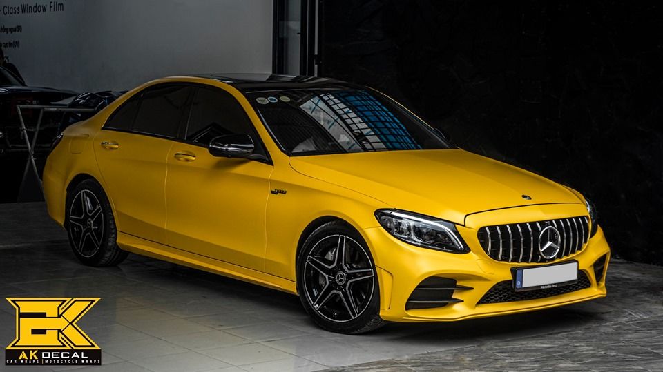 MERCEDES C300 - 07 WRAP YELLOW – AK DECAL