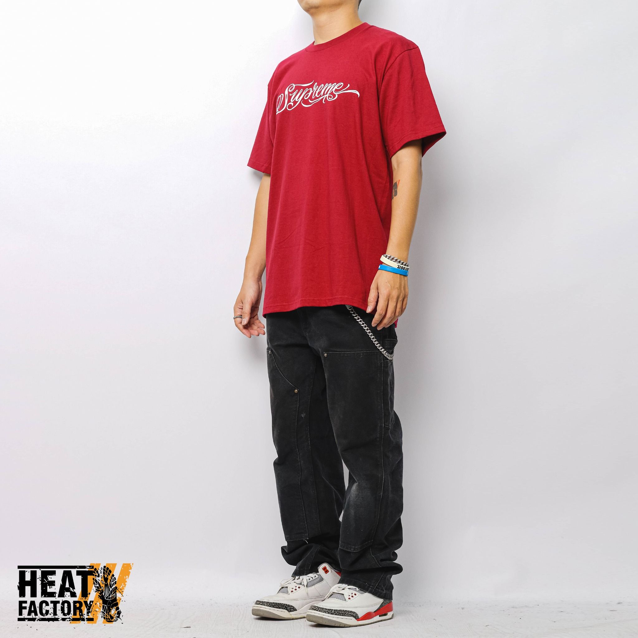 Supreme Tee Script (Cardinal) – Heat Factory