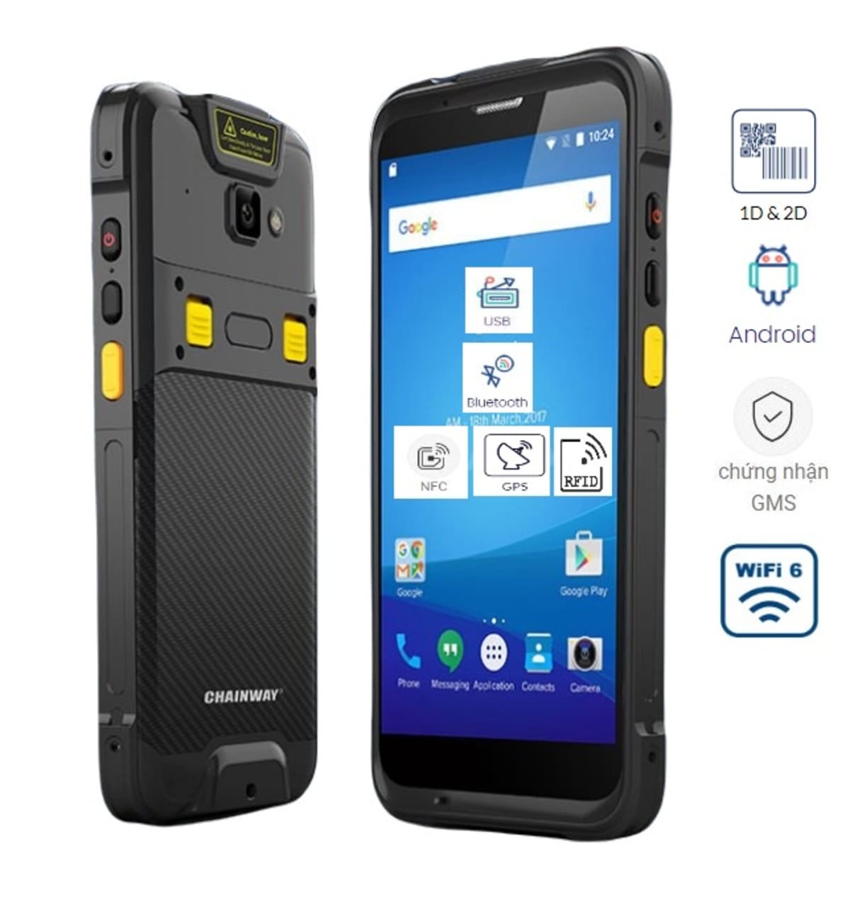 Máy kiểm kho Chainway C66- Máy tính di động hiệu hiệu suất cao