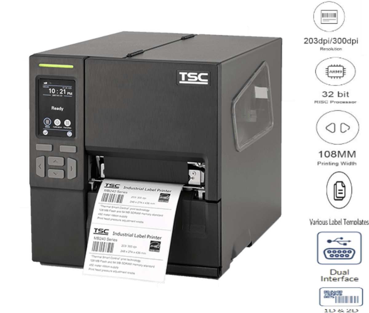 Máy in công nghiệp TSC MB240T-MB340T-máy in hiệu suất cao