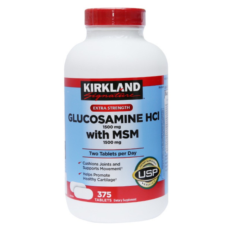 Kirkland Glucosamine HCL 1500mg with MSM 1500mg 375 viên Mỹ – Hebemart.vn