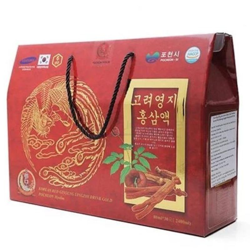 Nước hồng sâm linh chi Jeong Won Hàn Quốc hộp 30 gói x 80ml – Hebemart.vn