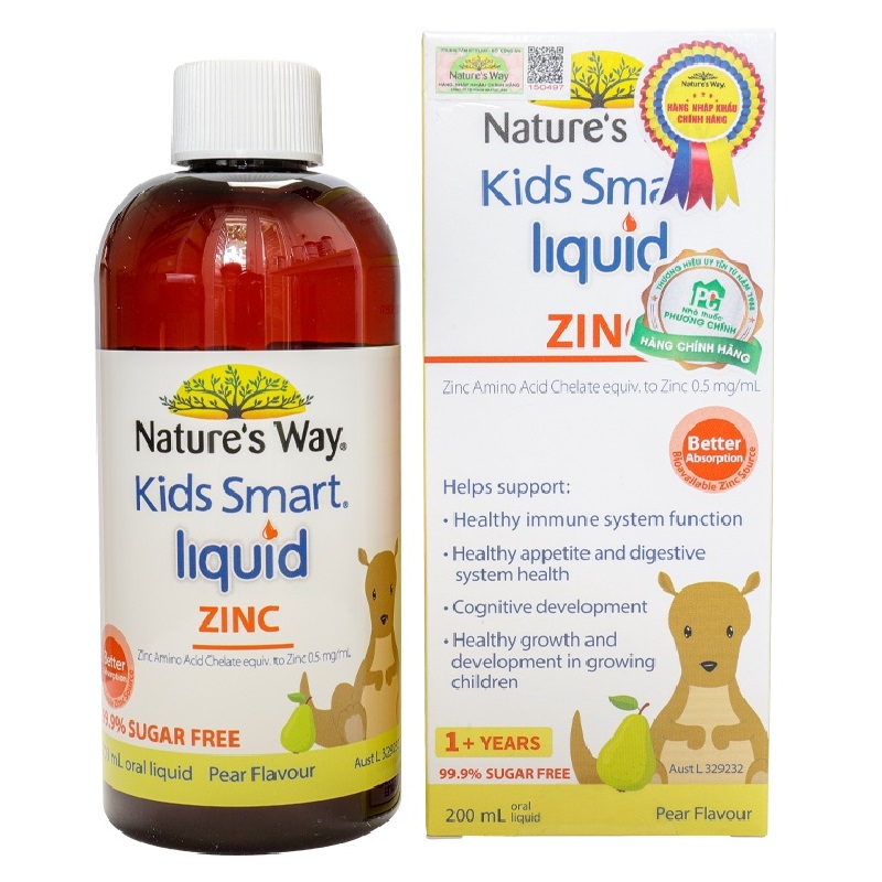 Siro kẽm cho bé Nature's Way Kids Smart Liquid Zinc Úc 200ml – Hebemart.vn