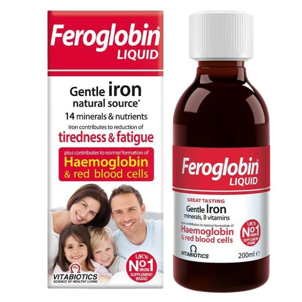 Siro sắt Feroglobin Liquid Vitabiotics Anh 200ml cho trẻ từ 3 tuổi ...