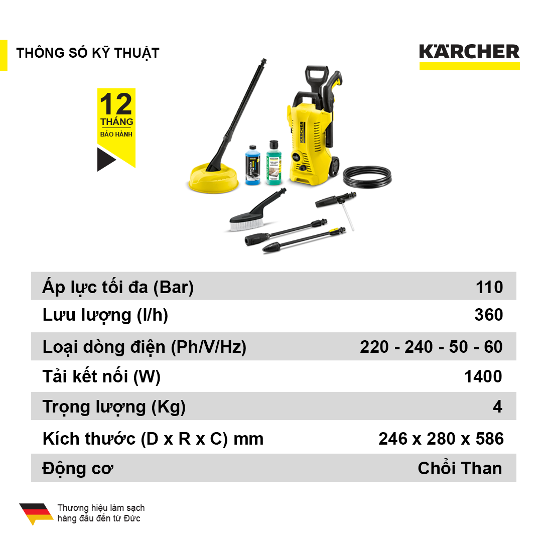 Máy phun rửa áp lực cao K 2 Power Control Car & Home – Karcher Vietnam