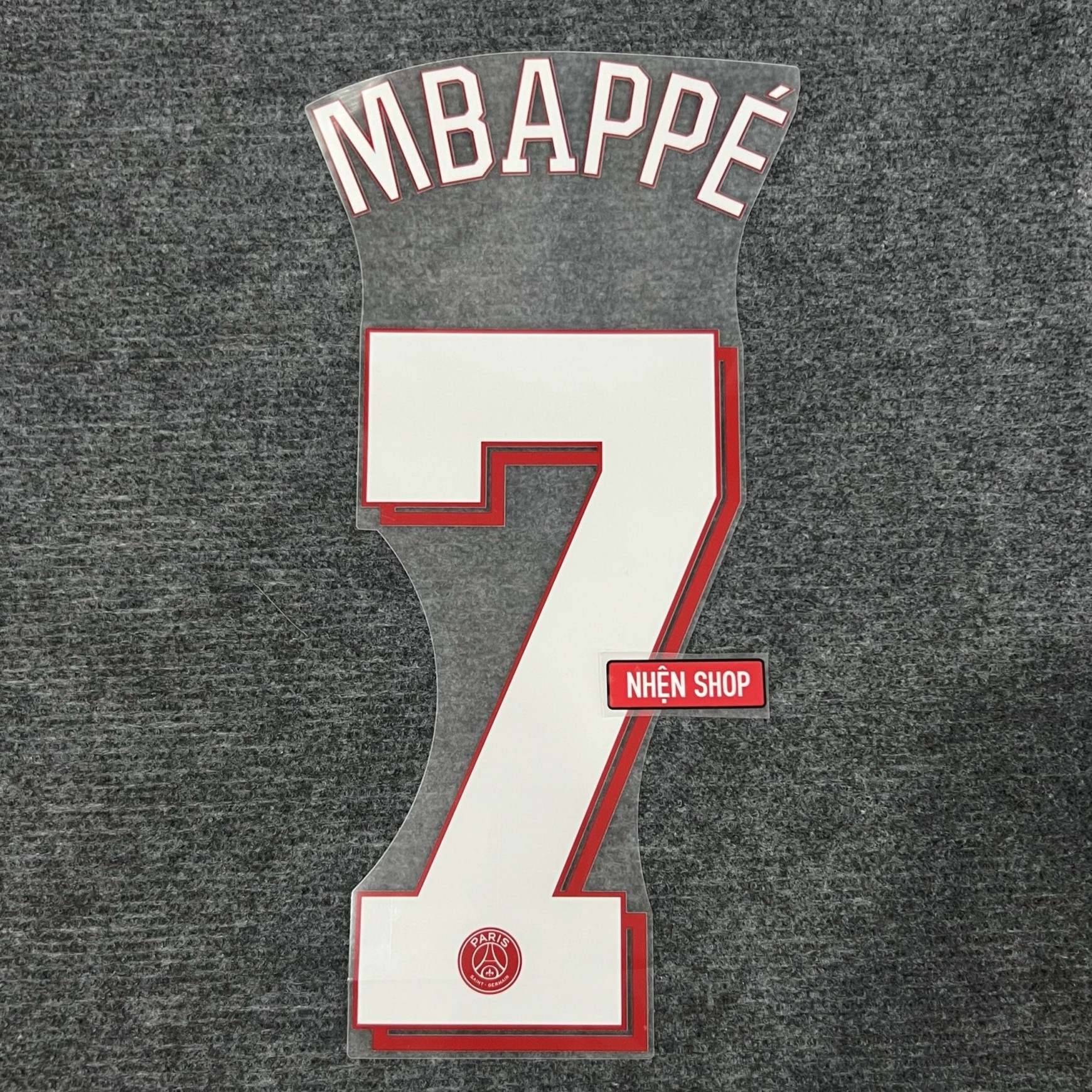 NAMESET MBAPPE 7 AUTHENTIC PSG PARIS SAINT-GERMAIN SÂN NHÀ NAMESET MBAPPE 7 AUTHENTIC PSG PARIS SAINT-GERMAIN SÂN NHÀ