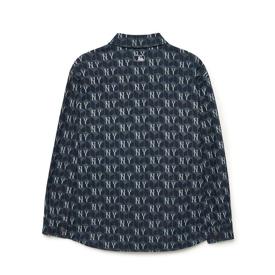 Áo sơ mi jeans MLB Cube MONOGRAM All Over – Sốp Phô Mai