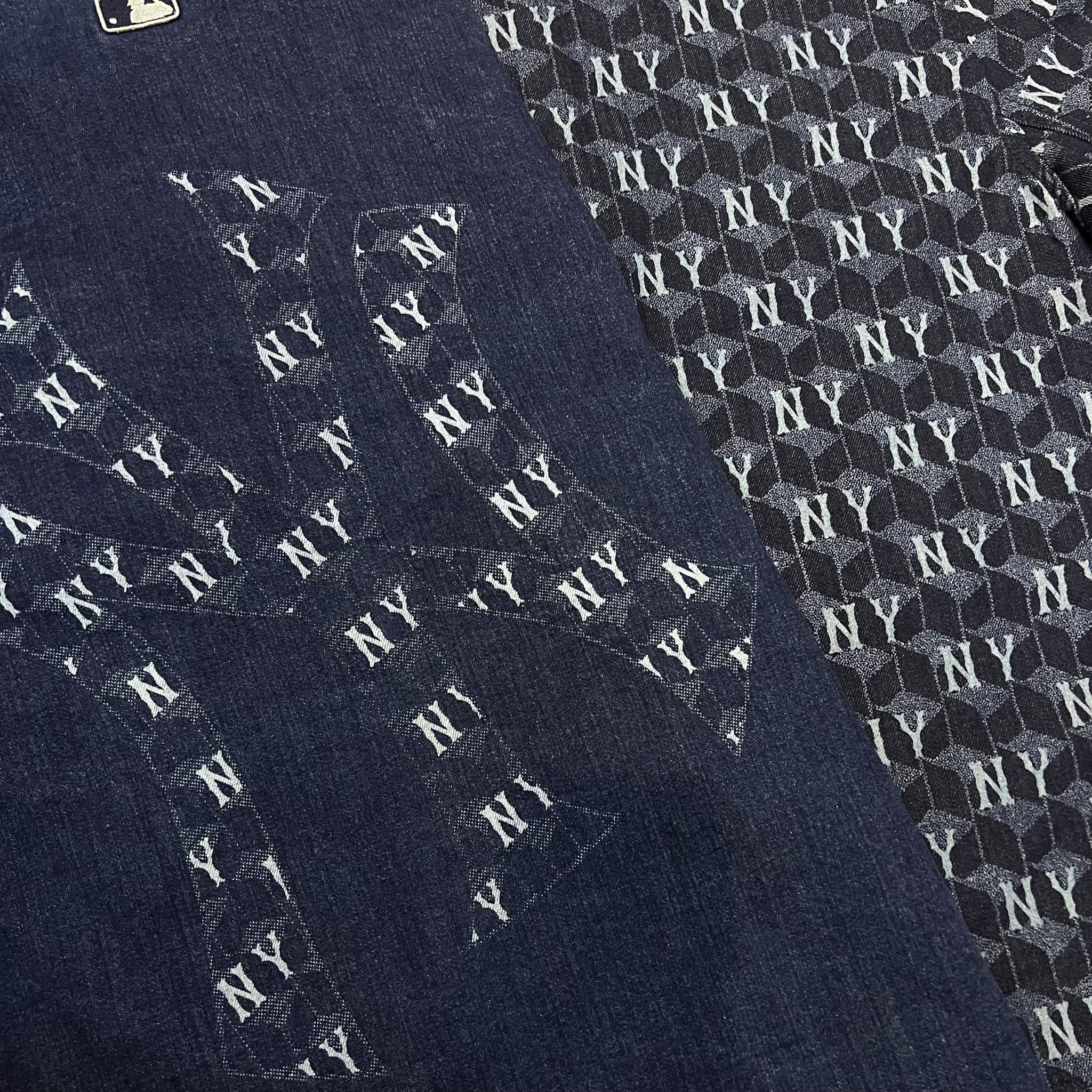 Áo sơ mi jeans MLB Cube MONOGRAM All Over – Sốp Phô Mai