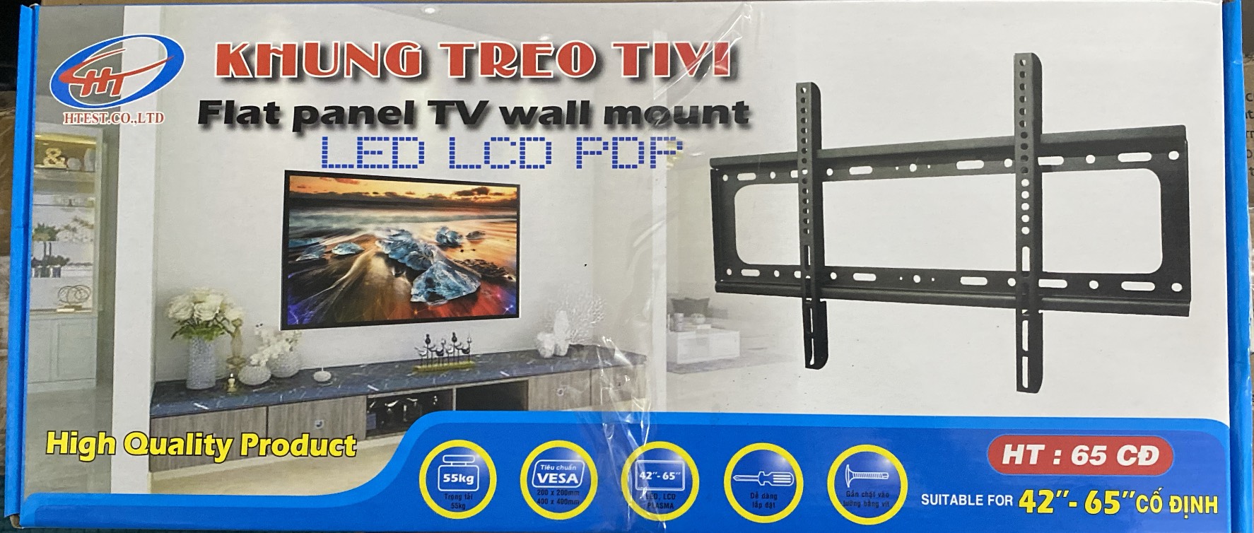 HT 65 - Khung Treo Tivi Cố Định _ 42''-65'' – Điện Máy Hào Kiệt