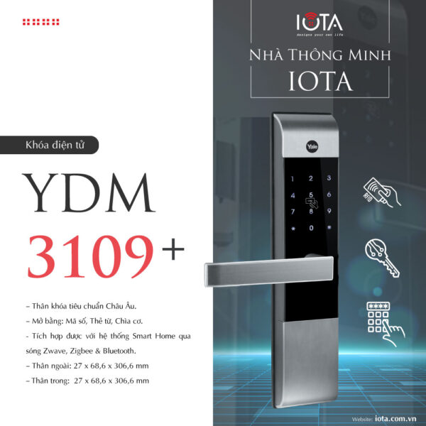 Khóa thông minh YALE YDM3109+ – Điện Máy Hào Kiệt