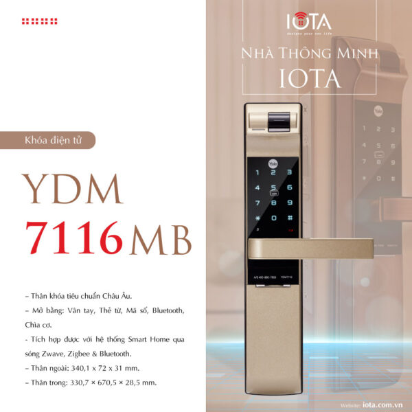Khoá vân tay YALE YDM7116 MB – Điện Máy Hào Kiệt