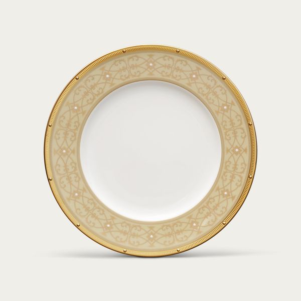 Đĩa tròn cỡ vừa (loại đặc biệt) 23,4cm sứ xương |Rochelle Gold 4796-1L ...