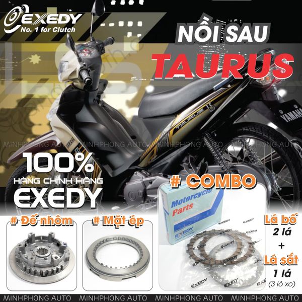 Bộ nồi sau xe TAURUS ( Mâm ép / Lá bố / Lá côn ) Thương hiệu Exedy ...