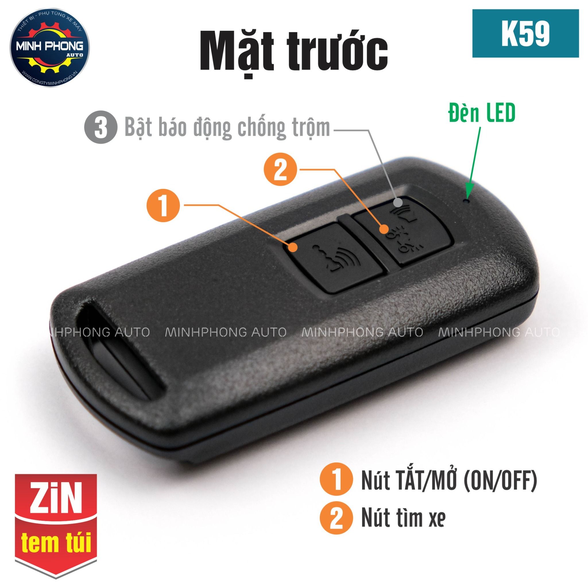 Khiển (FOB) ZIN Honda K59 - Minh Phong Auto