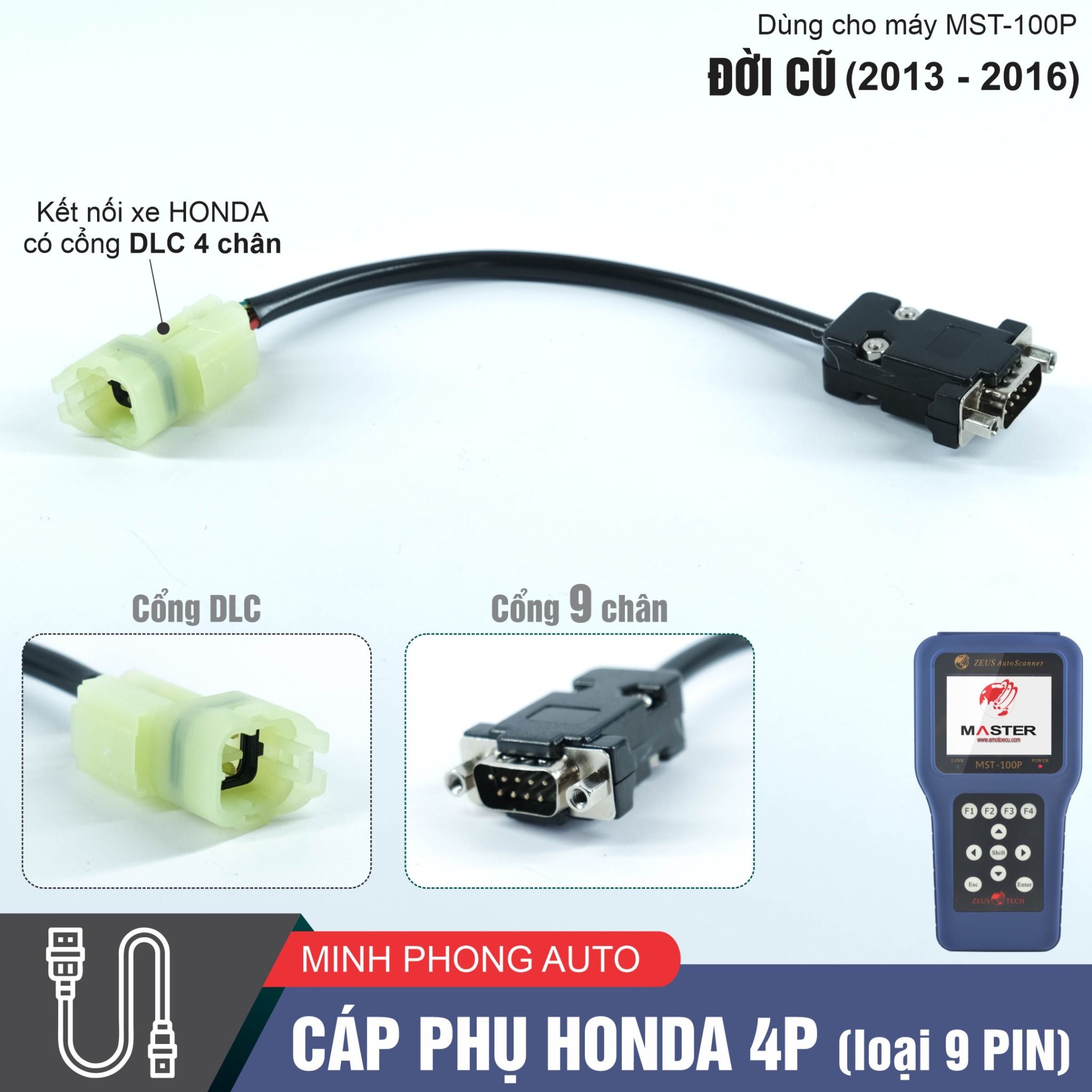 Cáp kết nối máy MST-100P (Máy đời 2013 - 2016) / Cáp chính / Cáp Honda ...