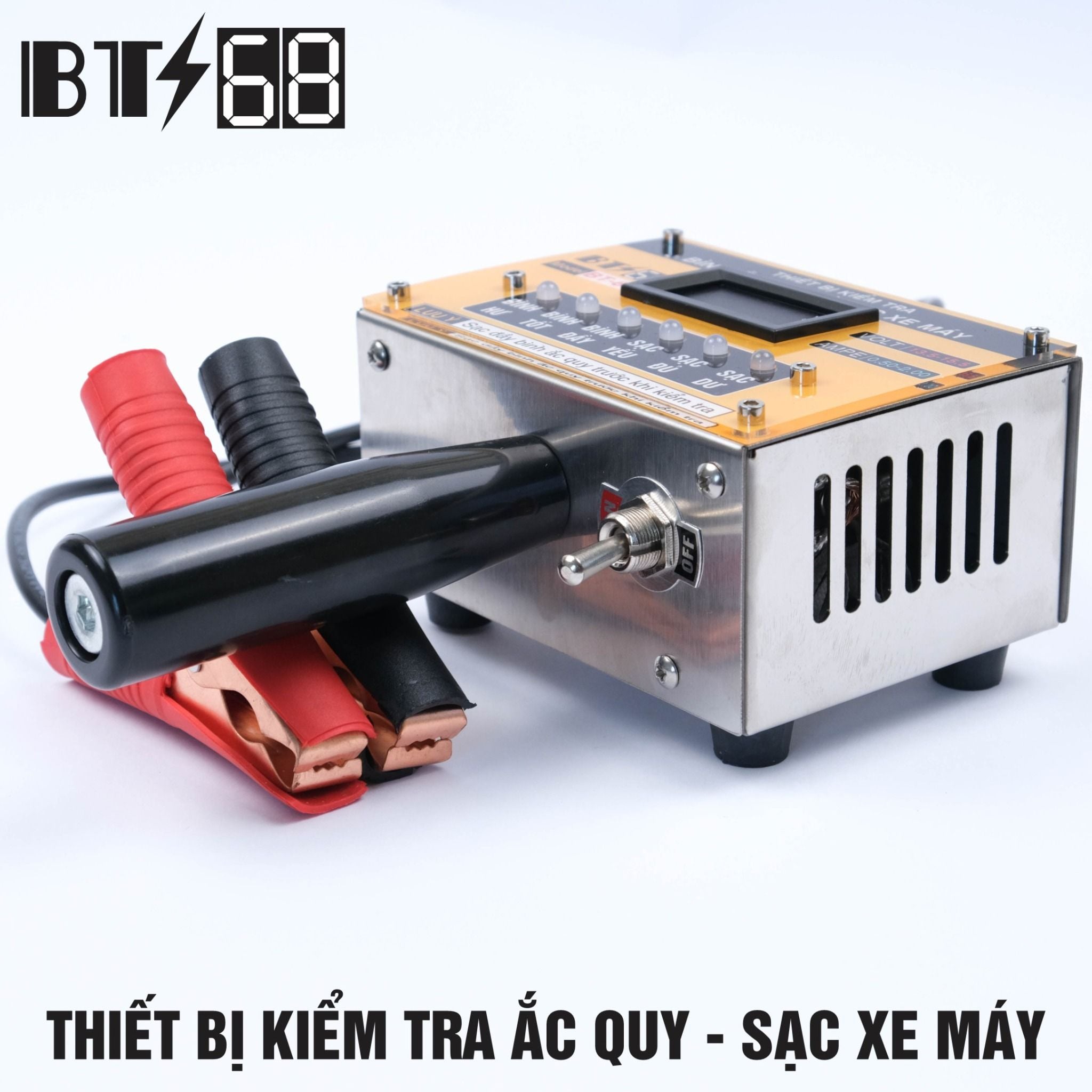 Thiết bị kiểm tra bình ẮC QUY và SẠC xe máy BT68 - Minh Phong Auto