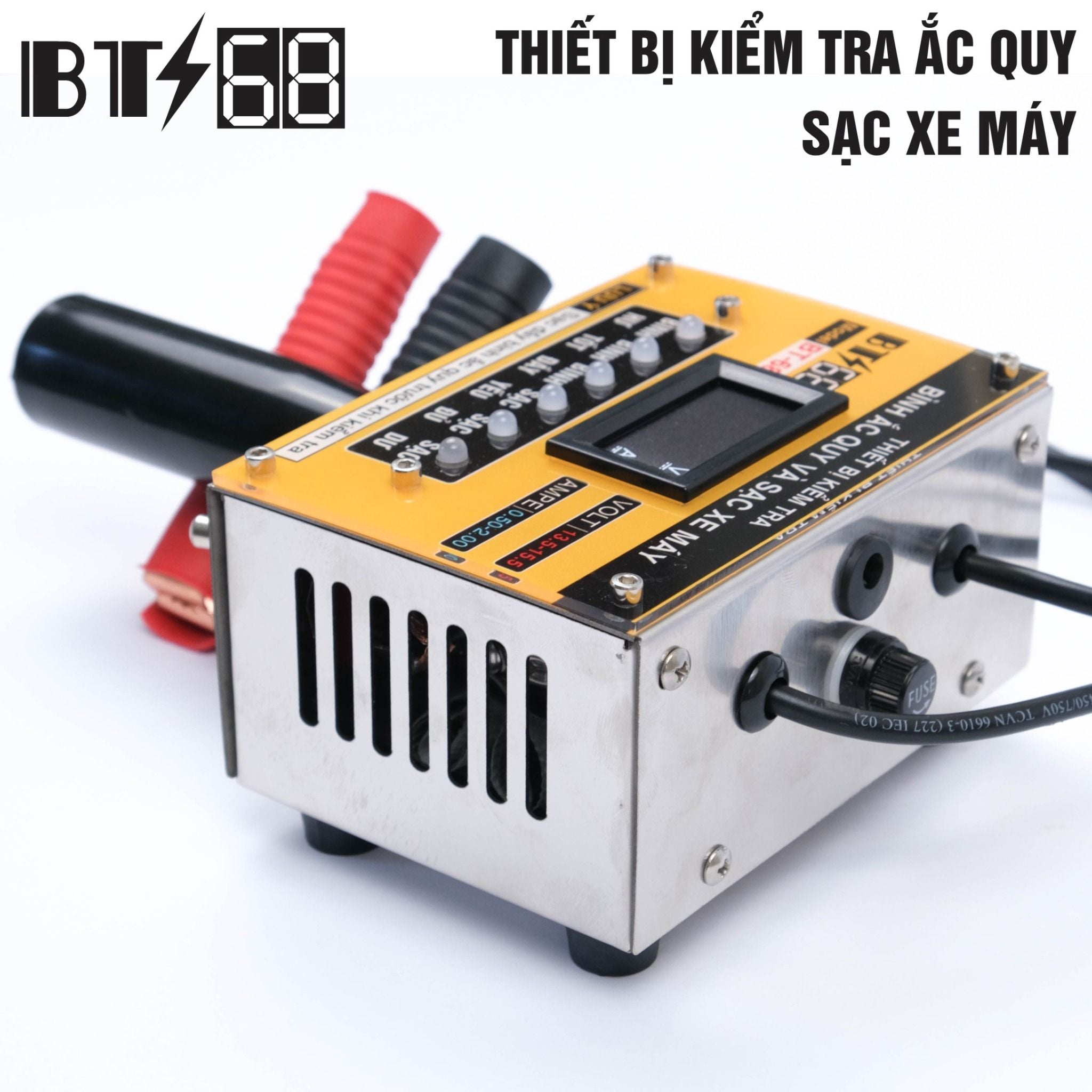 Thiết bị kiểm tra bình ẮC QUY và SẠC xe máy BT68 - Minh Phong Auto