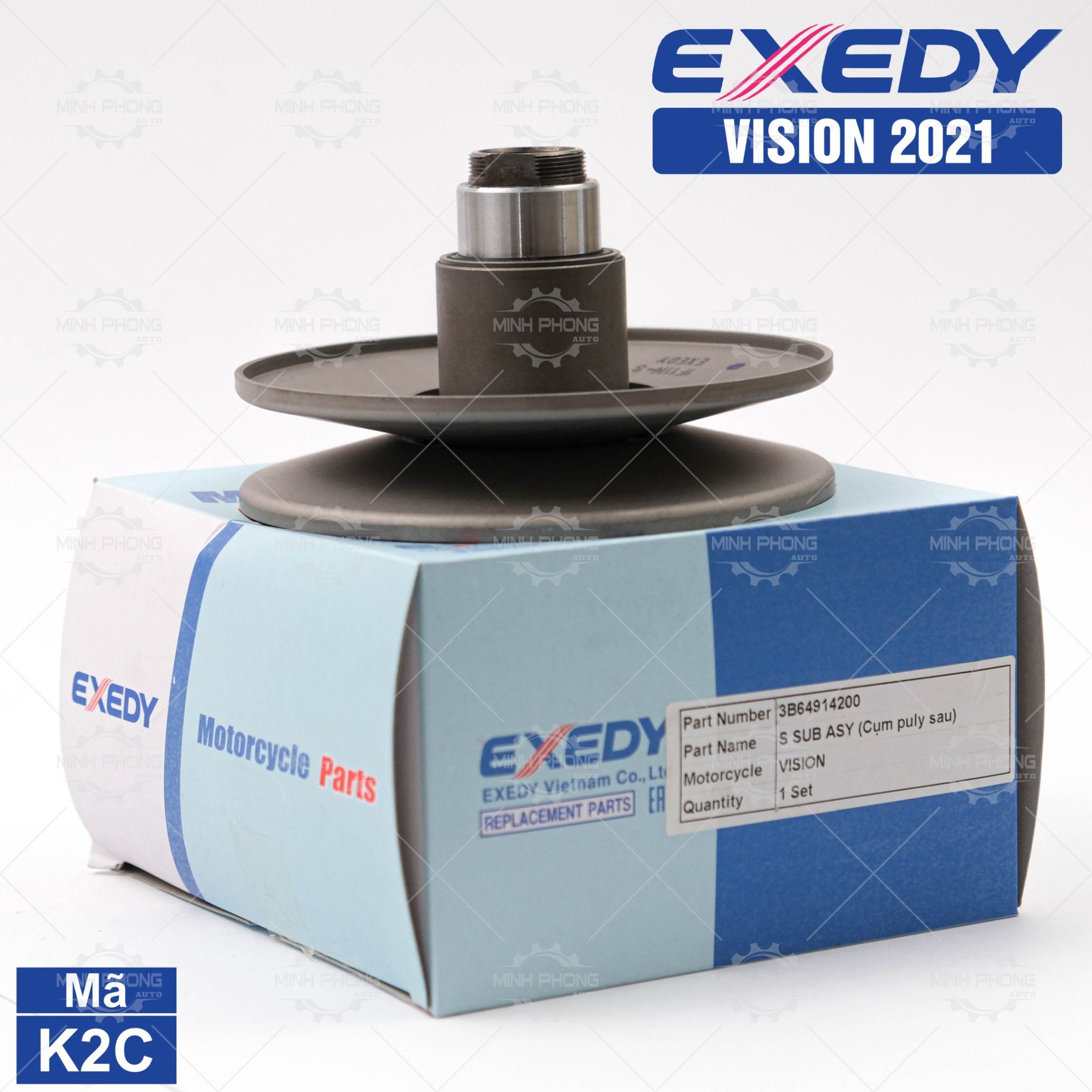 Cụm Puly nồi sau EXEDY VISION (K2C) - Minh Phong Auto