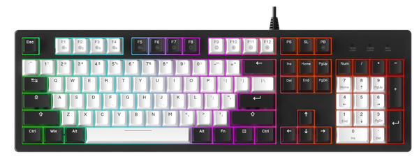 Bàn phím DareU EK104 Rainbow White Black Dream Switch