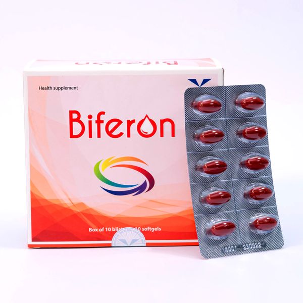Biferon - Viên Sắt Bổ Máu - Hộp 100 Viên Nang Mềm – BIDIPHAR