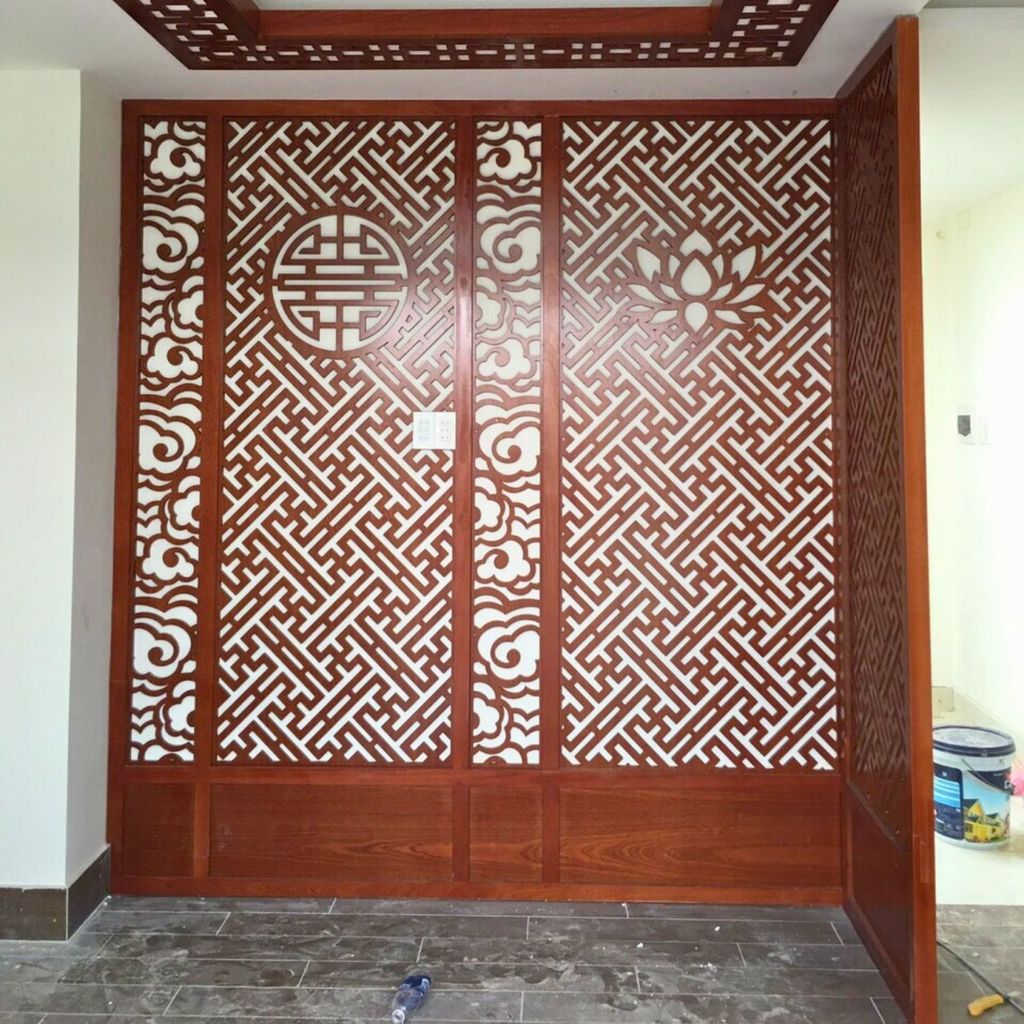 Vách cnc phòng thờ PT161