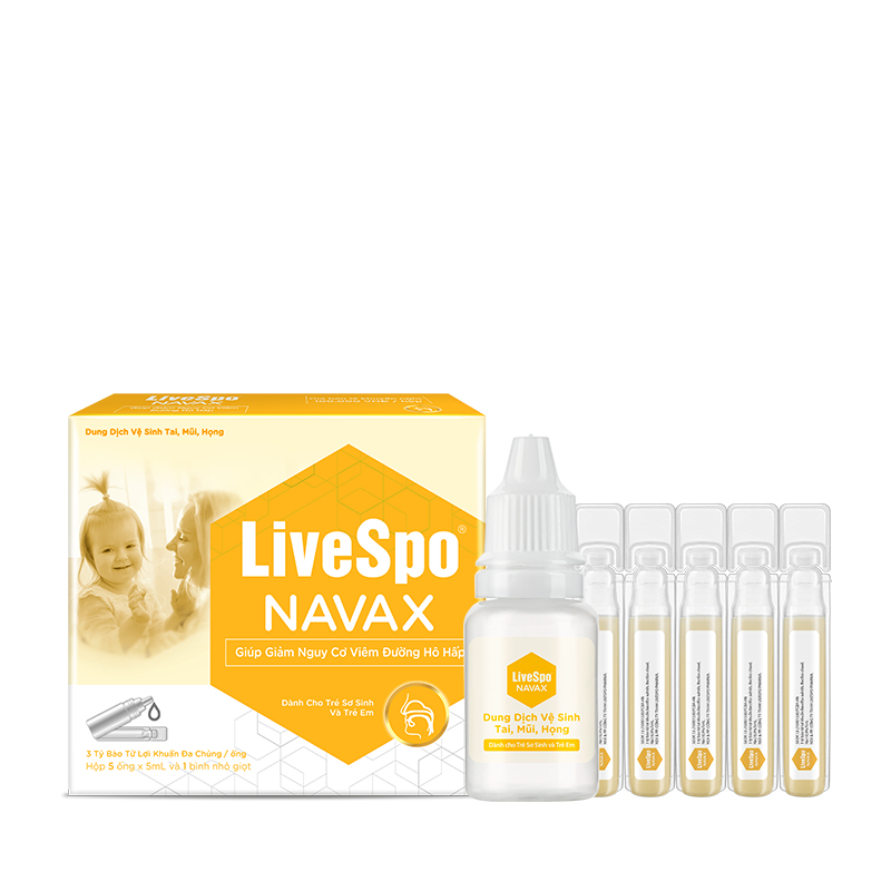 LIVESPO NAVAX - Dung dịch vệ sinh tai, mũi, họng - Dành cho trẻ sơ si ...